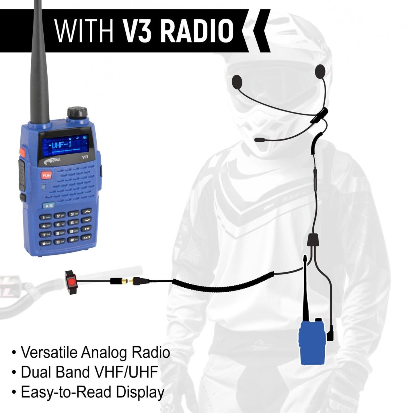 Rugged Radios Two Way Radio Components BT2-KIT-V3 CONNECT BT2 Bluetooth ...