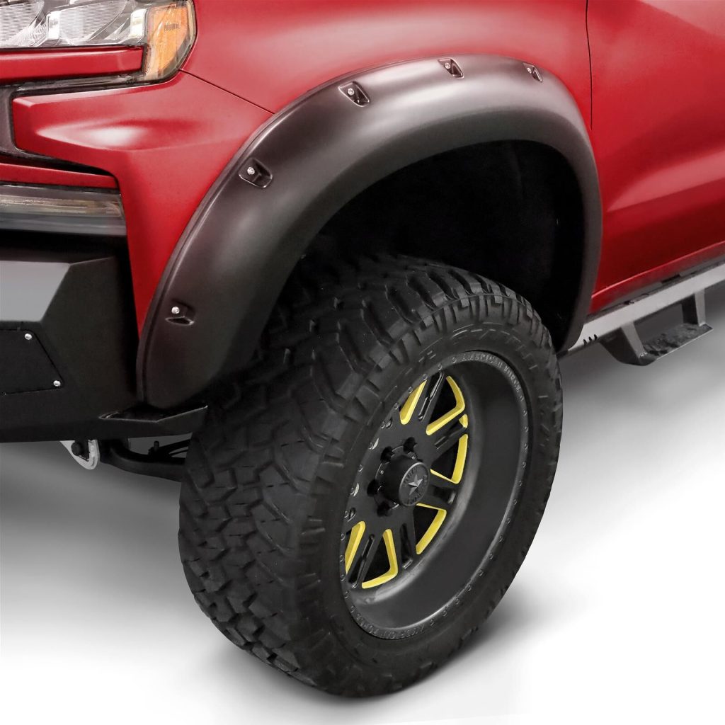 Stampede Ruff Riderz Fender Flares 8441-2 Flares, Riderz, Front and Rear, Thermoplastic, Black, GMC,