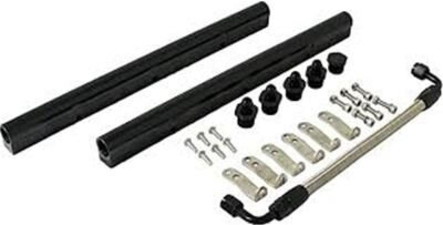 Top Street Performance Billet Aluminum High Fuel Rail Kits 81008BK ...